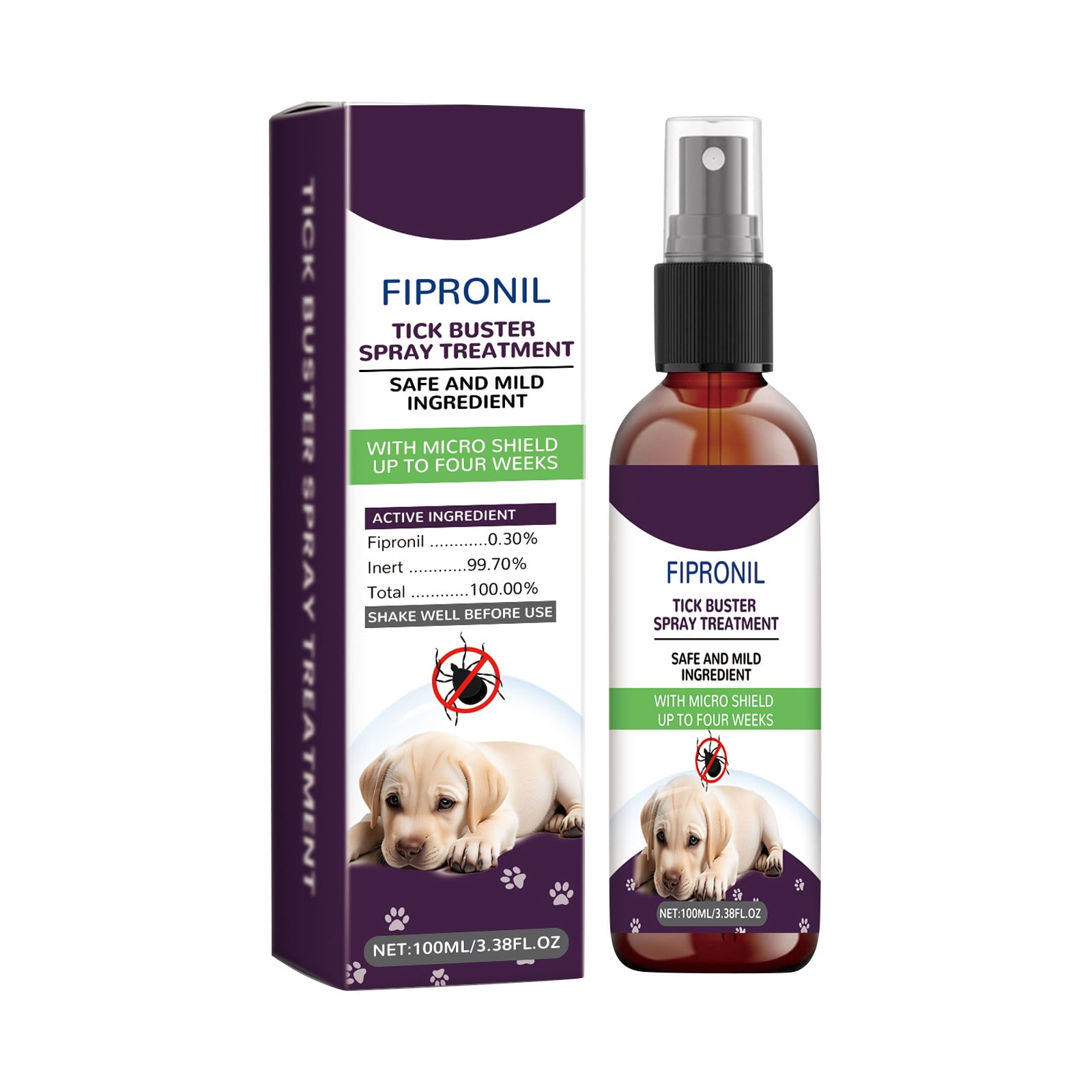Travel Bug Spray Fipronil Tick Buster Spray Treatment For Dogs Safe ...