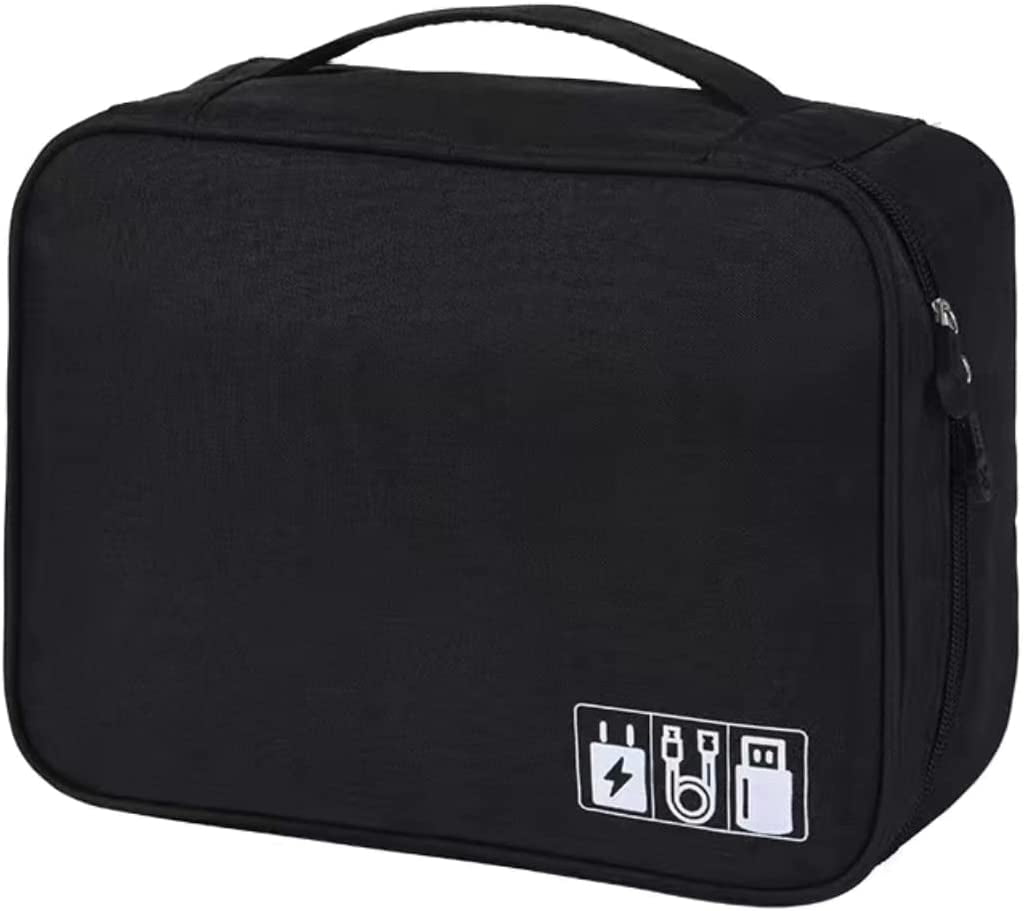 Travel Cable Organizer Bag for Adapters, Cords, and Phone, Mobile ...