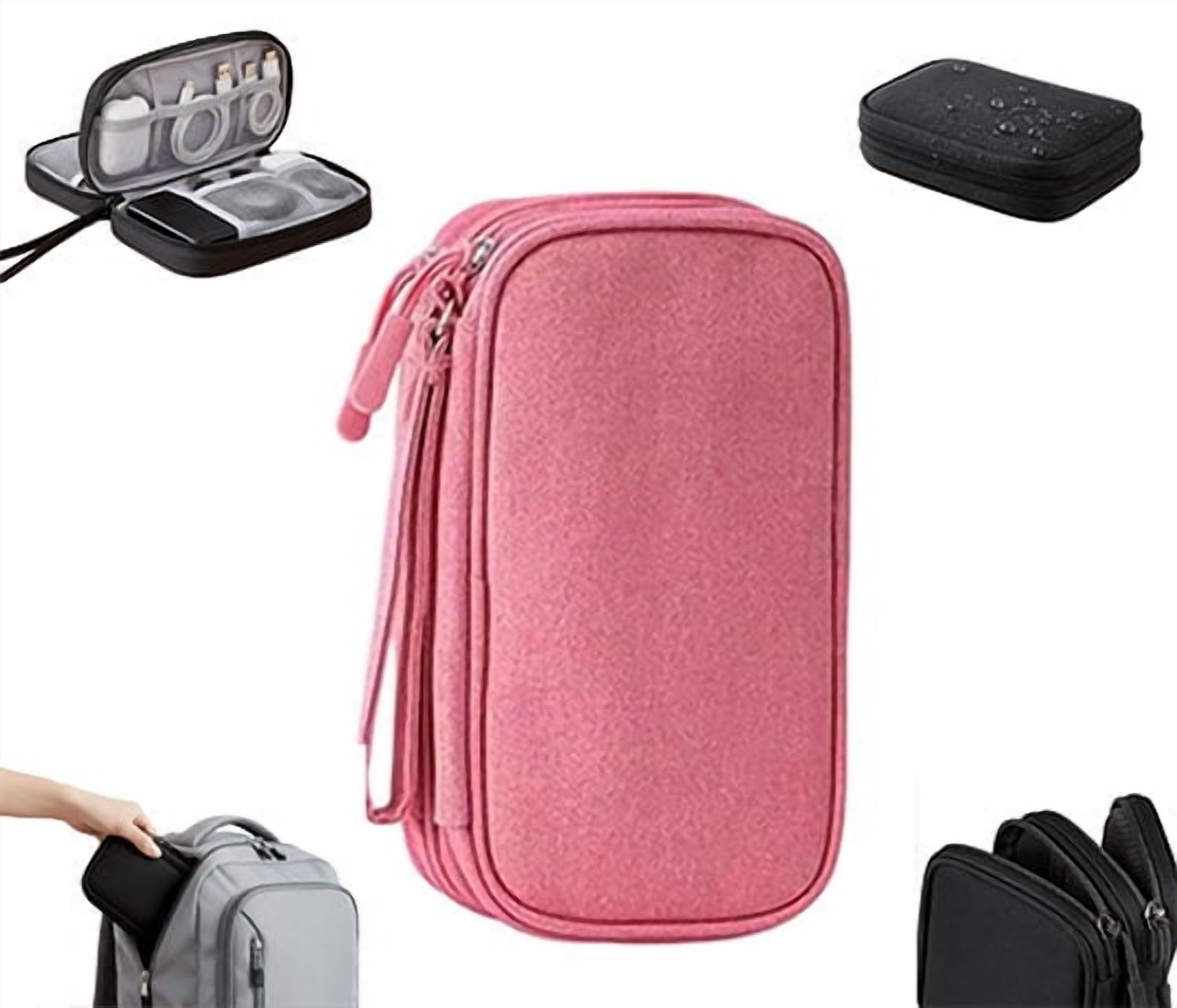 Travel Cable Organizer Pouch, Portable Electronic Accessories Storage ...