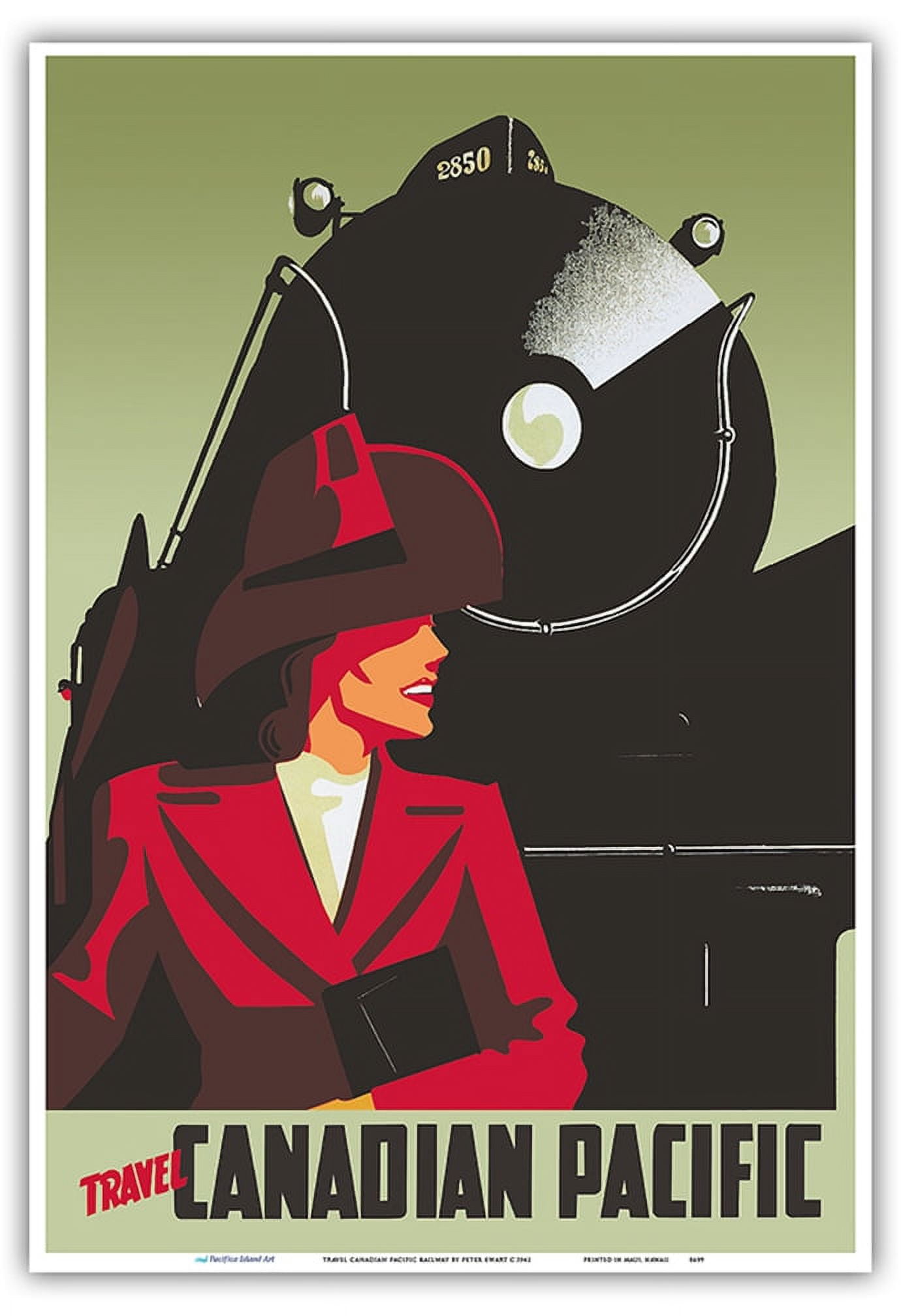 Travel Canadian Pacific Railway - Royal Hudson 2850 Steam Locomotive - Vintage Railroad Travel ...