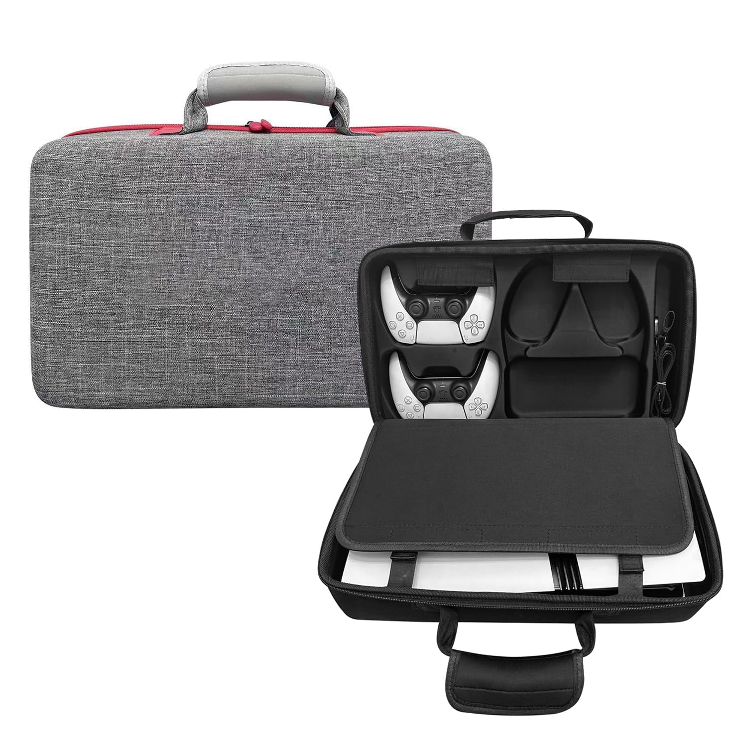 Travel Carrying Case for PS5 Pro, Large Storage Bag Portable Hard Shell ...