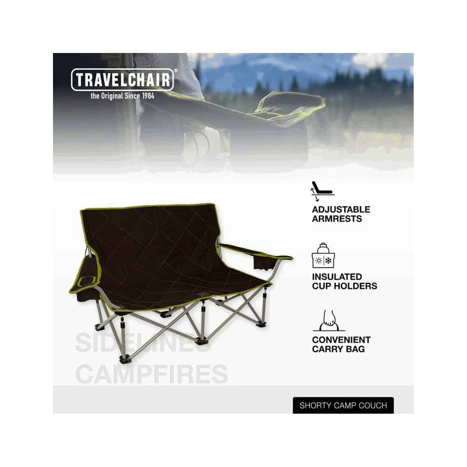 Travel Chair Shorty Camp Couch - Walmart.com