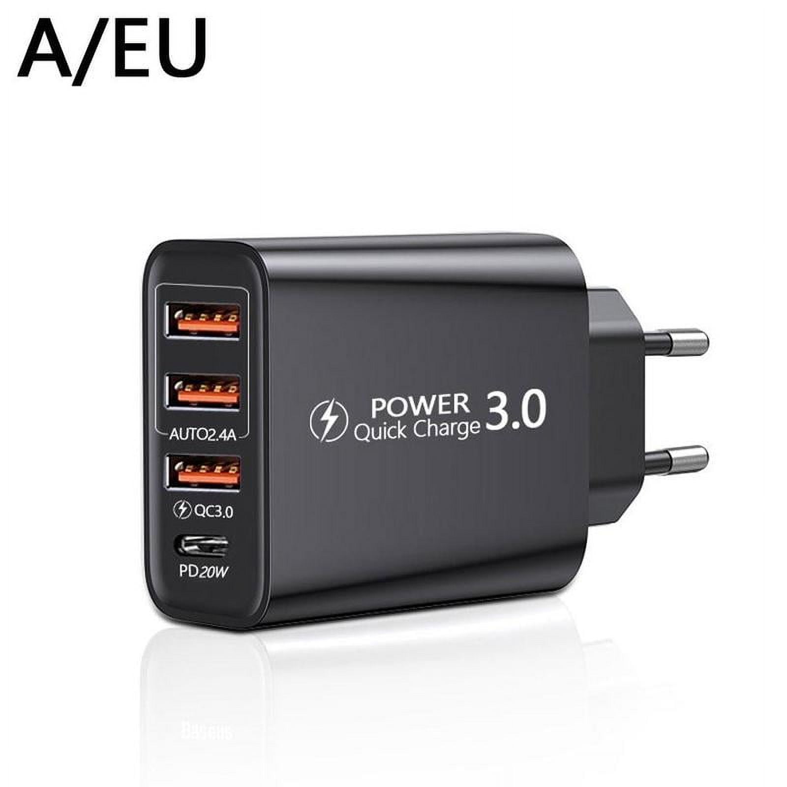 Travel Charger US Standard European Regulation 3USB+Type-C Head 3USB+PD ...