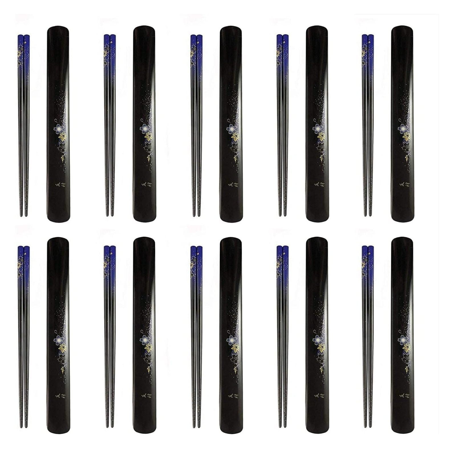 , Travel Chopsticks with Case Reusable Chinese Korean Japanese Bamboo ...