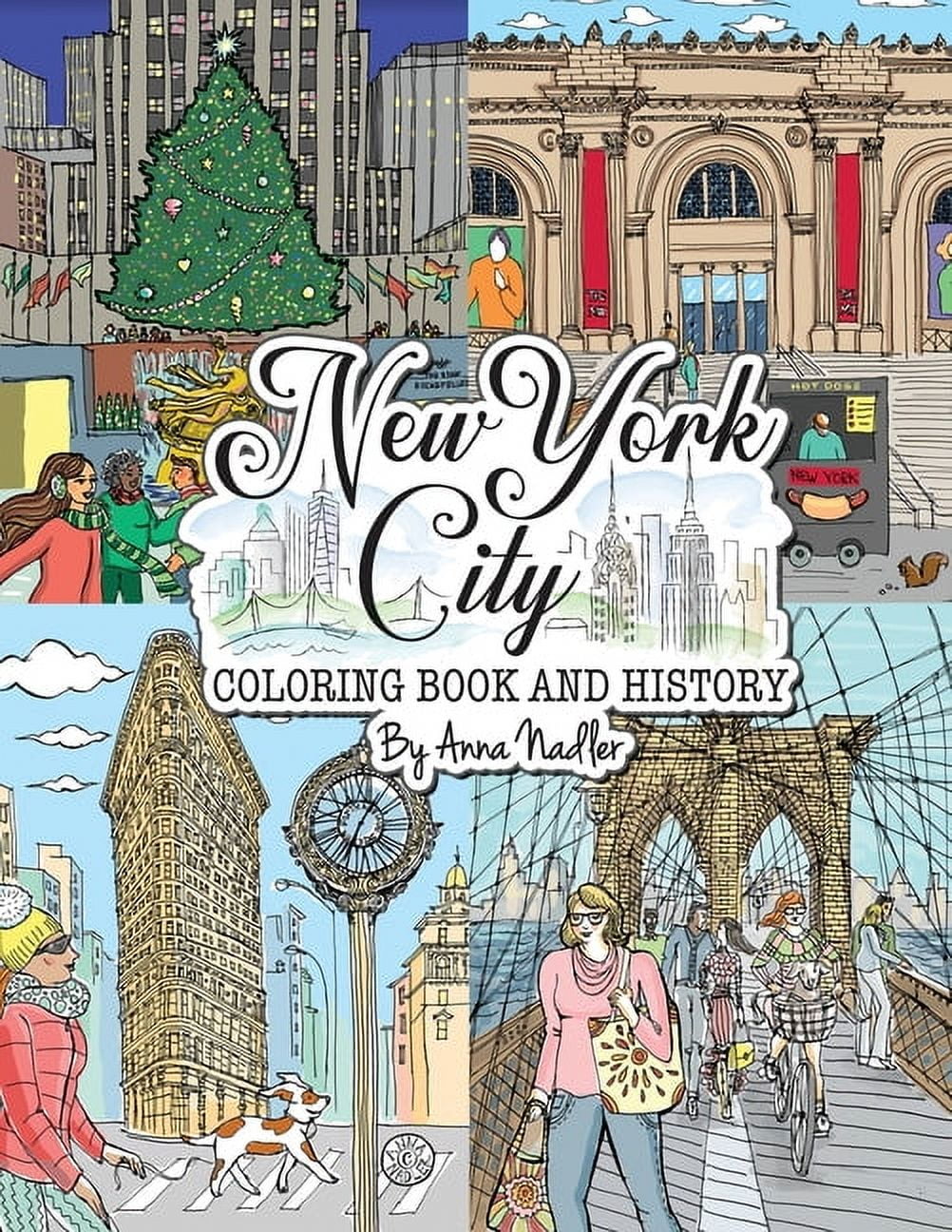 Travel and Cities: New York City Coloring Book & History: 50 ...
