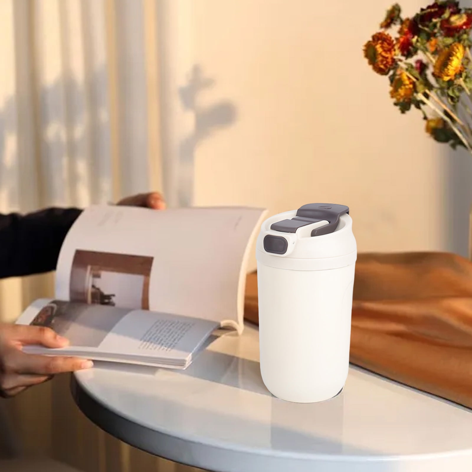 Travel Coffee Mug, Vacuum Insulated Coffee Travel Mug Spill Proof with ...