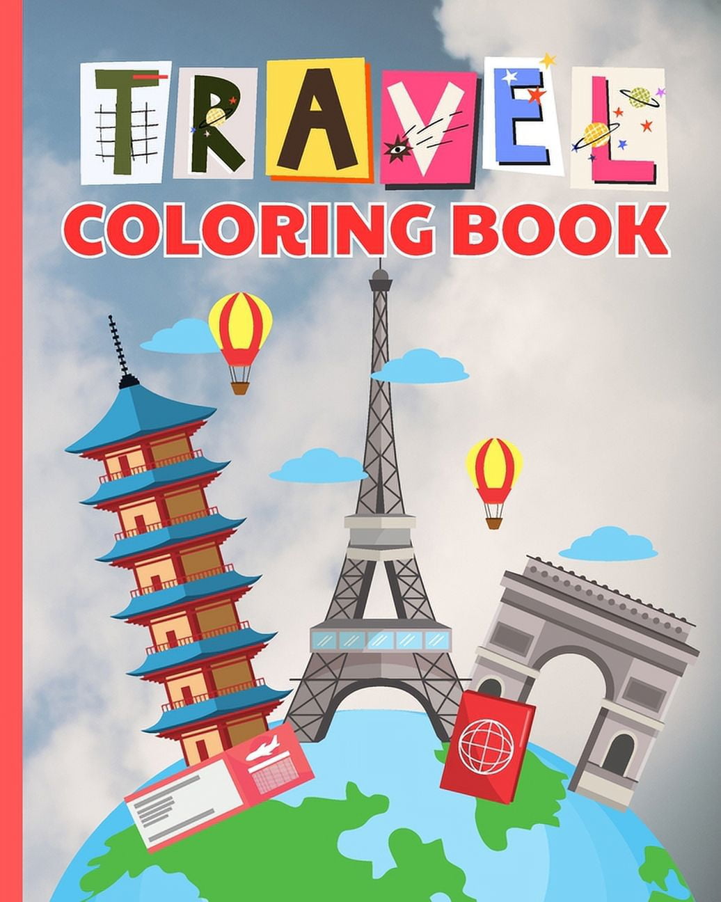 Travel Coloring Book: Simple and Easy Summer Coloring Pages, Love ...