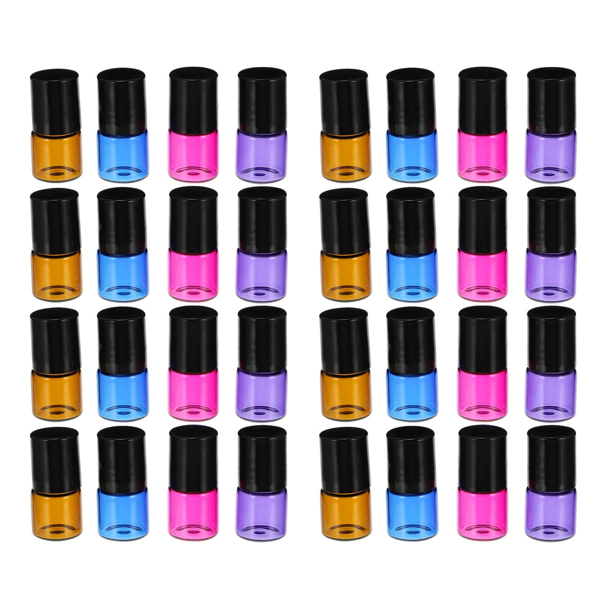 Travel Containers for Liquids Glass 32 PCS Roller Bottle Essential Oil ...