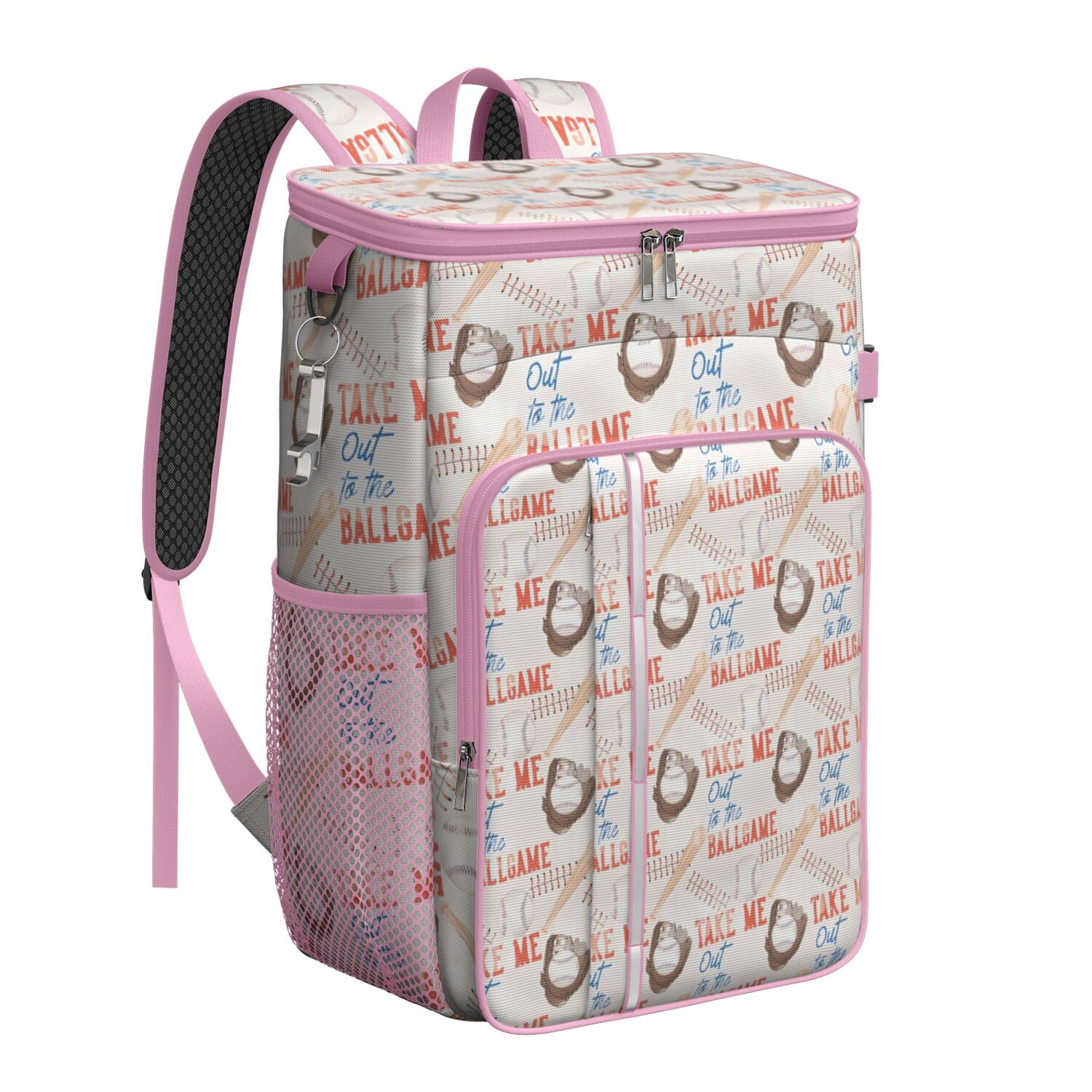 Travel Cooler Bag - Baseball Game Pattern Camping Beer Cooler Backpack ...