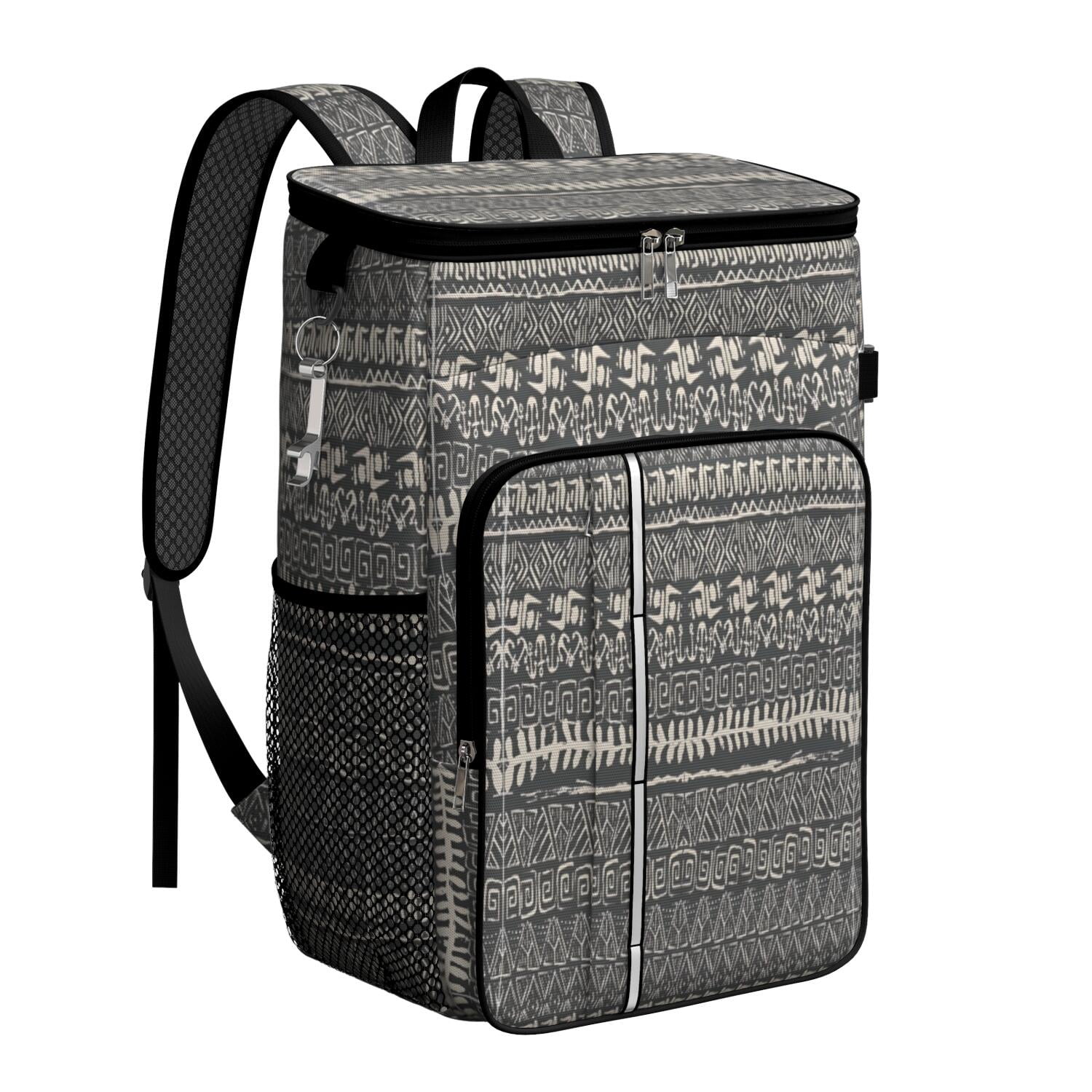 Travel Cooler Bag - Boho Bohemia Pioneer Flower Geometric Line Art ...