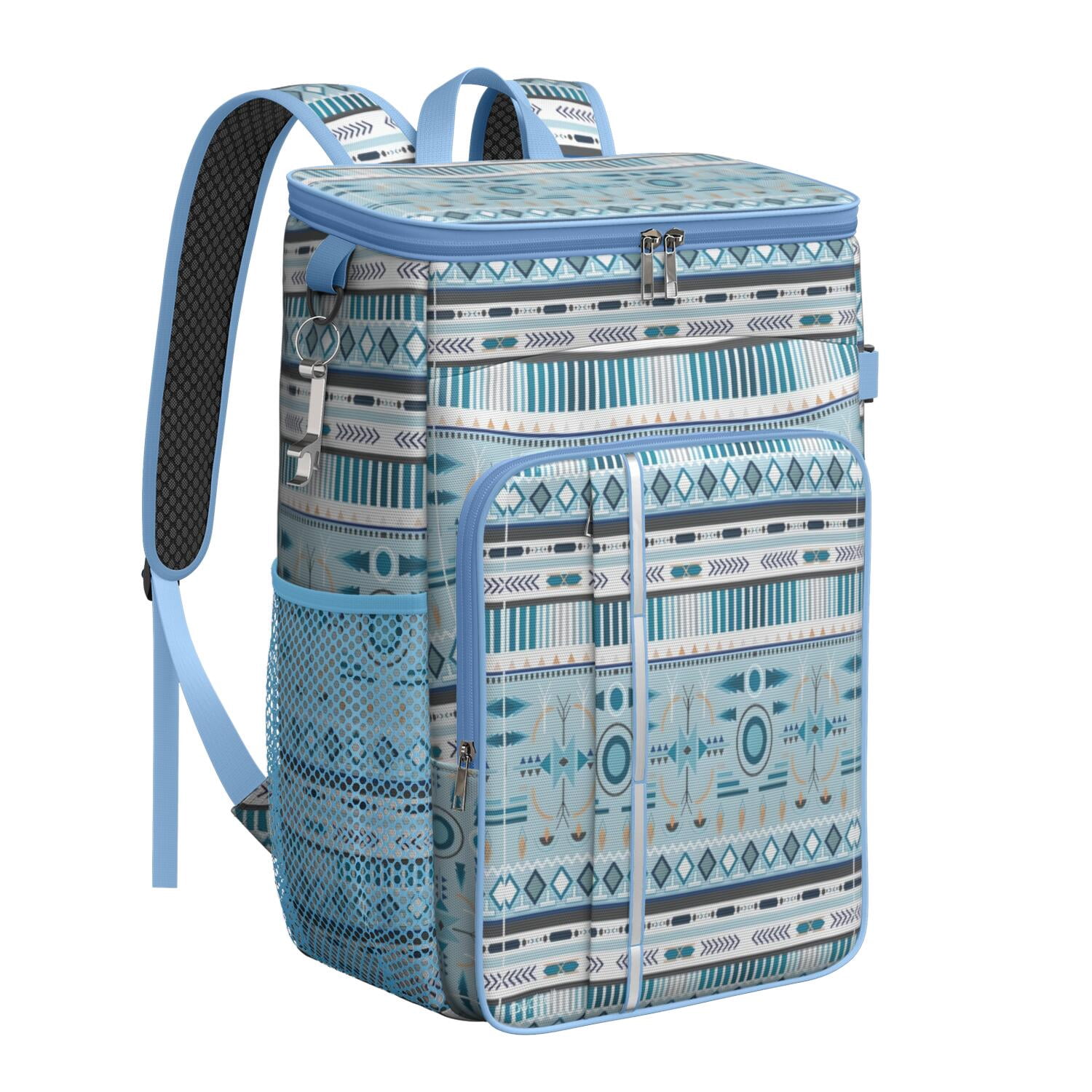 Travel Cooler Bag - Boho Bohemia Pioneer Flower Geometric Line Art ...