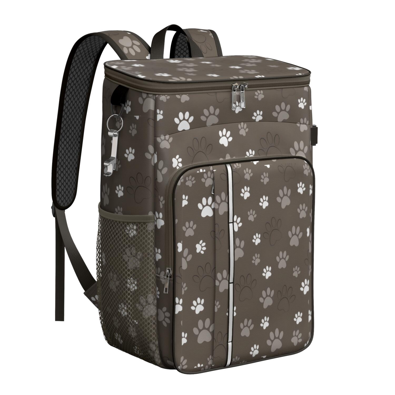 Travel Cooler Bag - Brown Dog Paw Footprint Camping Beer Cooler ...