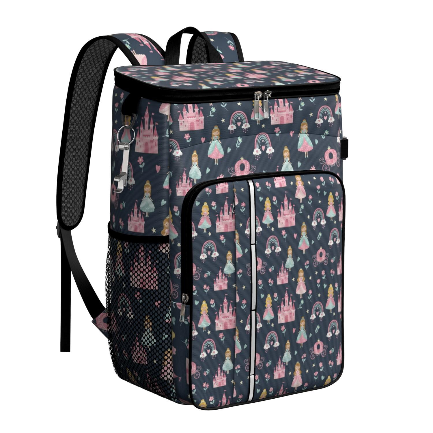 Travel Cooler Bag - Dark Blue Princess Castle Night Pattern Camping ...