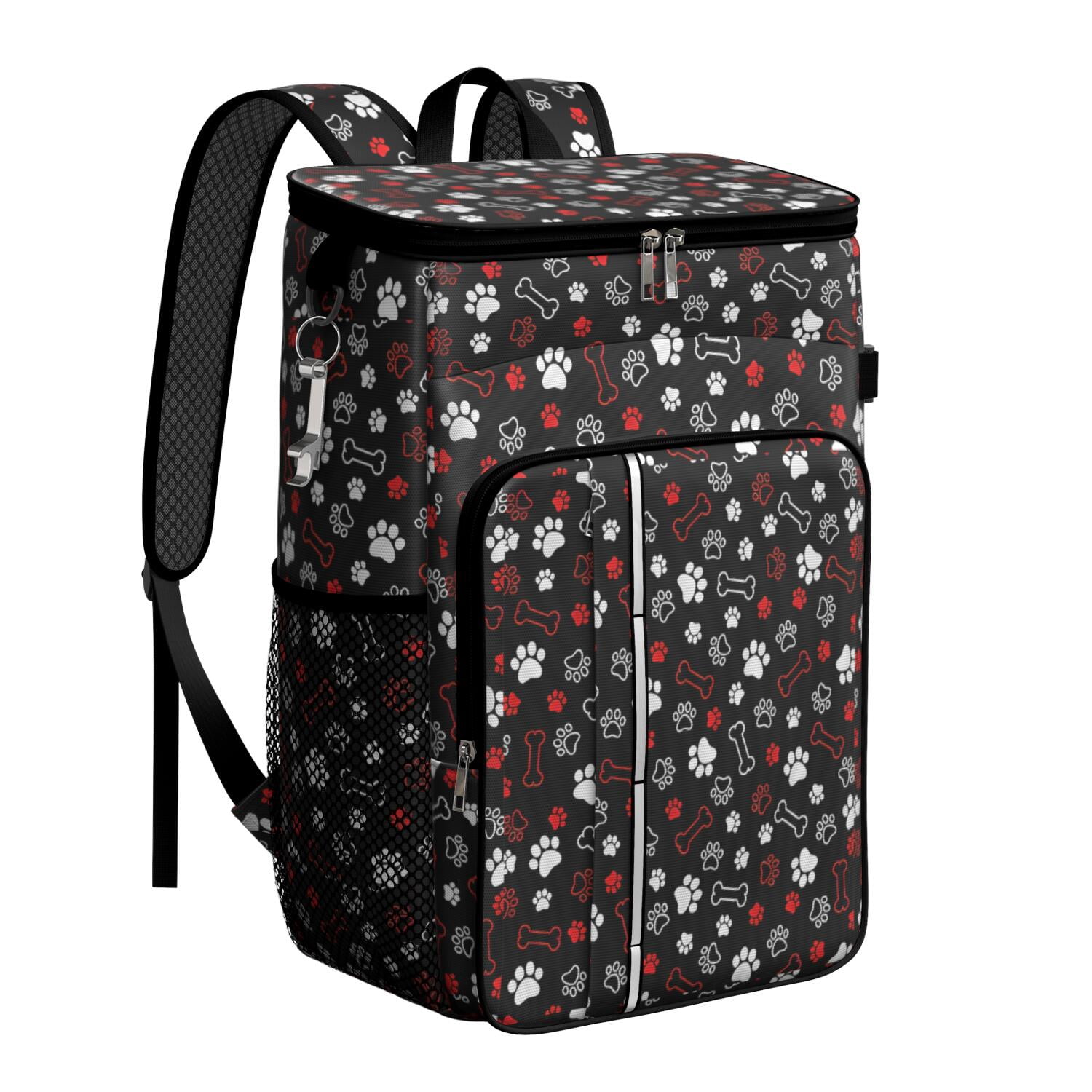Travel Cooler Bag - Paw Prints and Bones Camping Beer Cooler Backpack ...