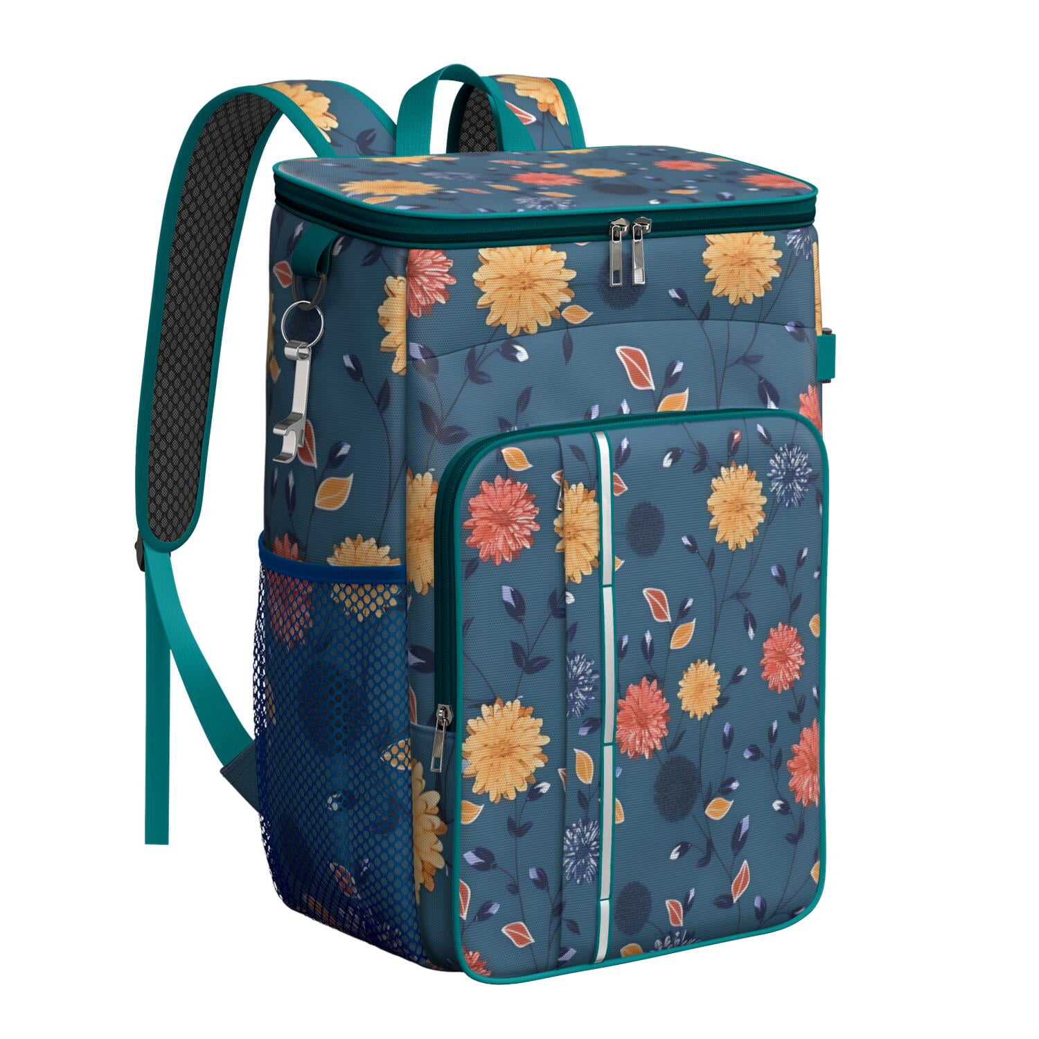 Travel Cooler Bag - Pioneer Flower Floral Print Pattern Camping Beer ...