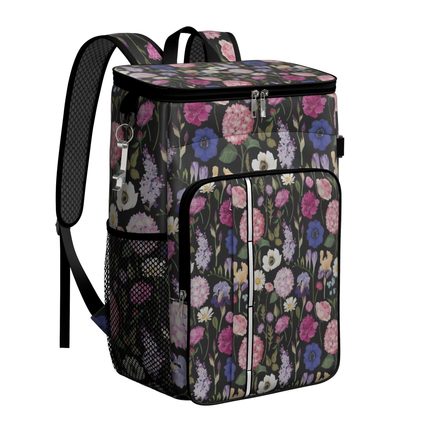 Travel Cooler Bag - Pioneer Flower Floral Print Pattern Camping Beer ...