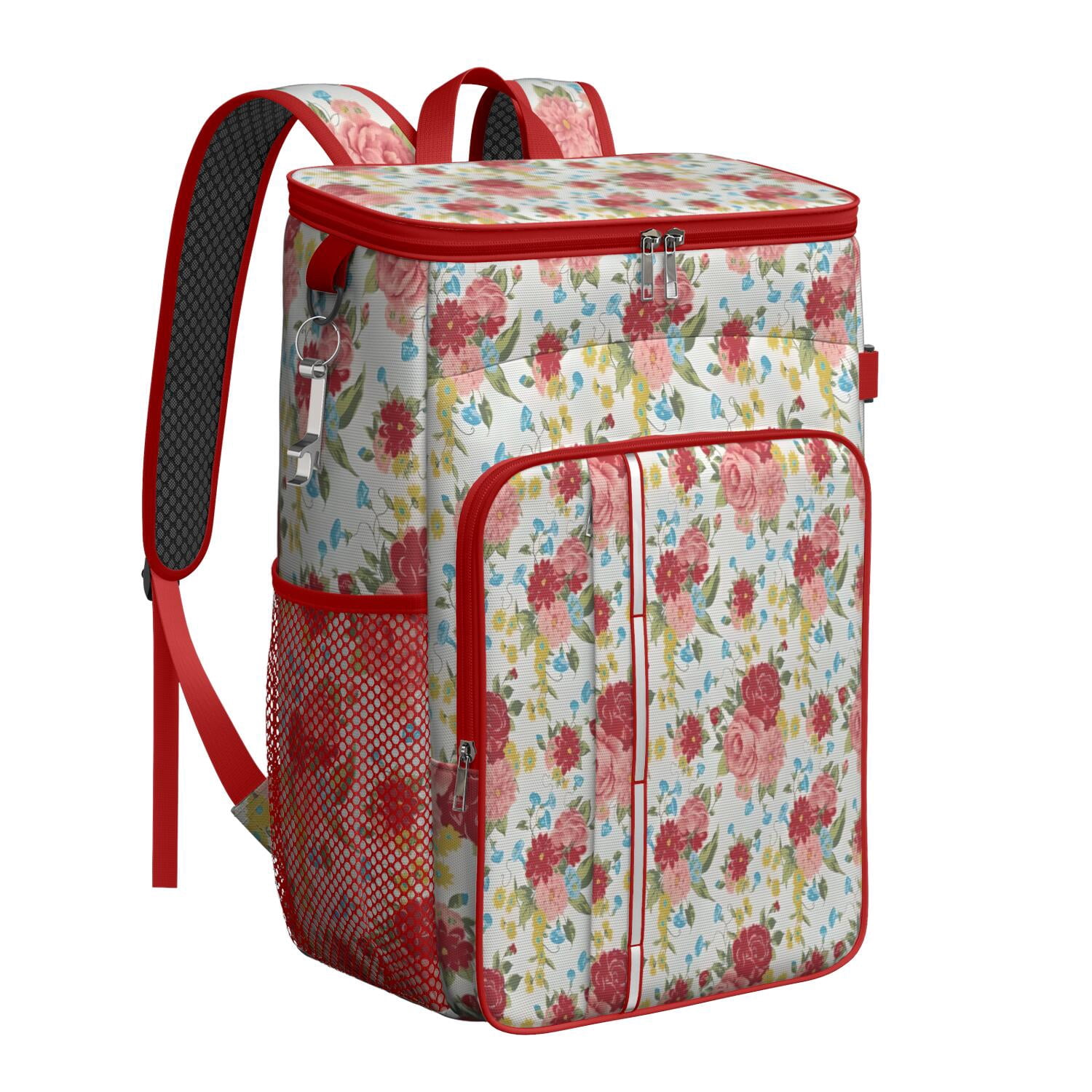 Travel Cooler Bag - Pioneer Flower Floral Print Pattern Camping Beer ...