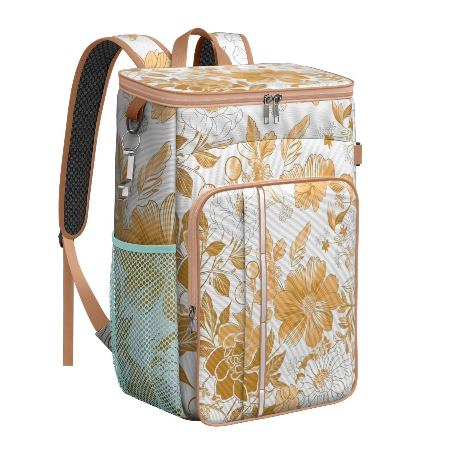 Travel Cooler Bag - Pioneer Flower Floral Print Pattern Camping Beer ...