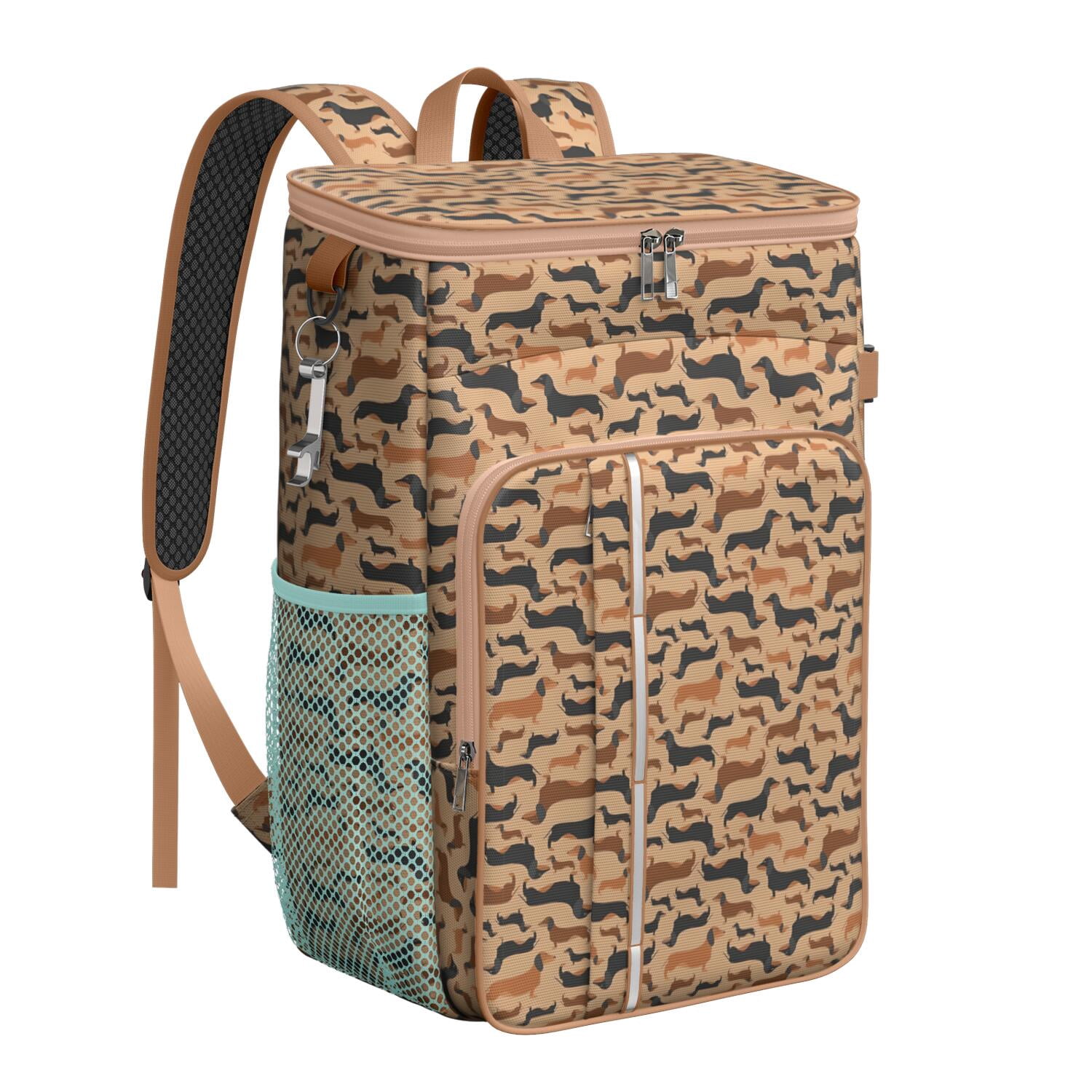 Travel Cooler Bag - Retro Style Dachshunds Camping Beer Cooler Backpack ...
