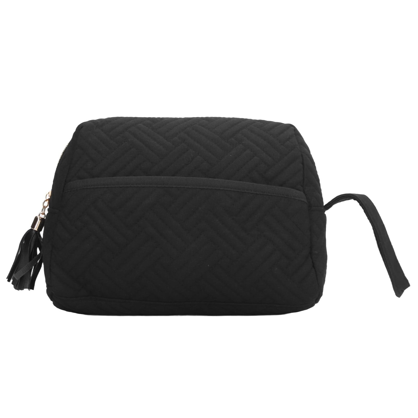 Travel Cosmetic Bag Large Capacity Tassel Zipper Polyester Fiber And