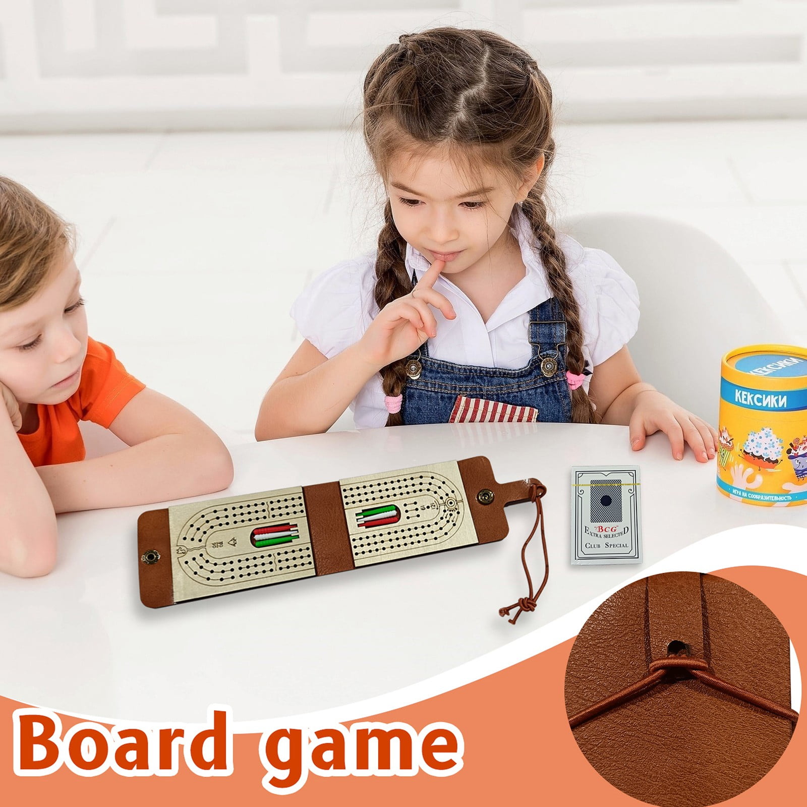 Travel Cribbage Board Leather Cribbage Board Game Set - Walmart.com