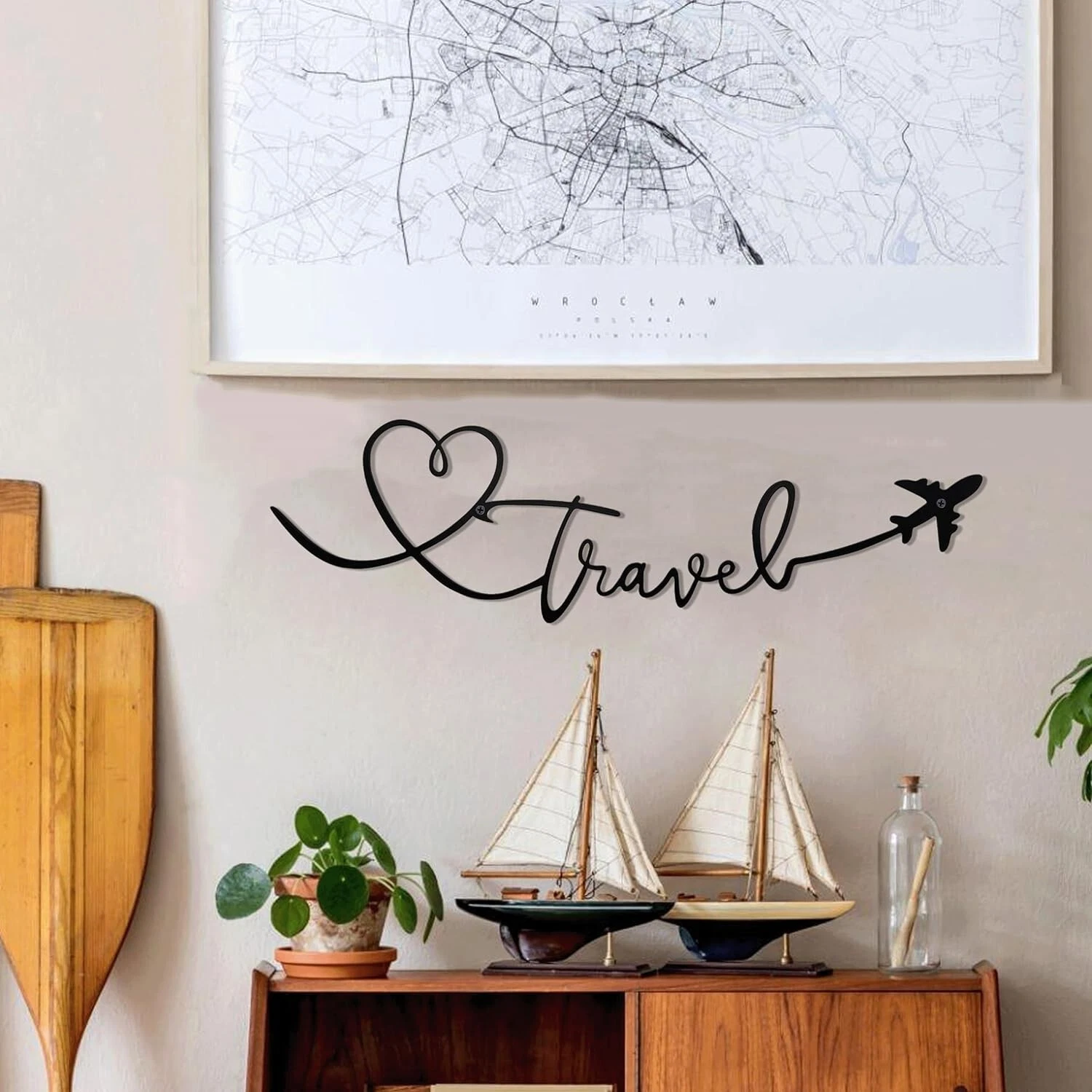 Travel Decor Metal Wall Art Backdrop Decoration Sign Word Hanging For ...