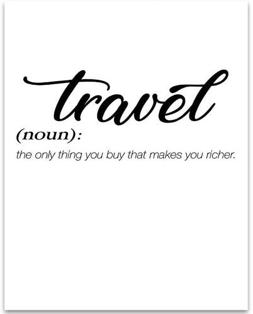 Travel Definition - 11x14 Unframed Typography Art Print - Great Coffee ...