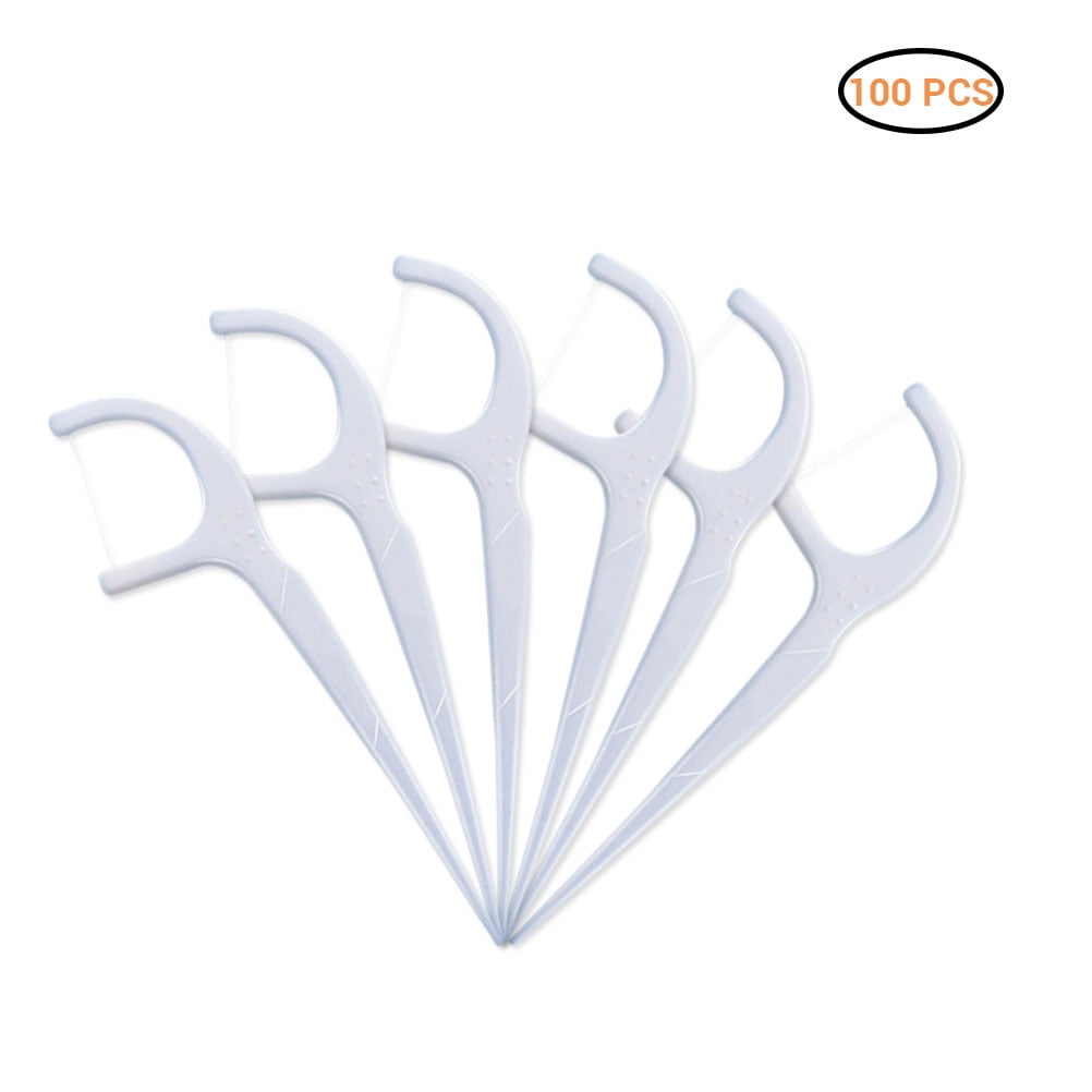Travel Dental Flossers, 100 Count, With 2 Floss Cases, Disposable Floss ...