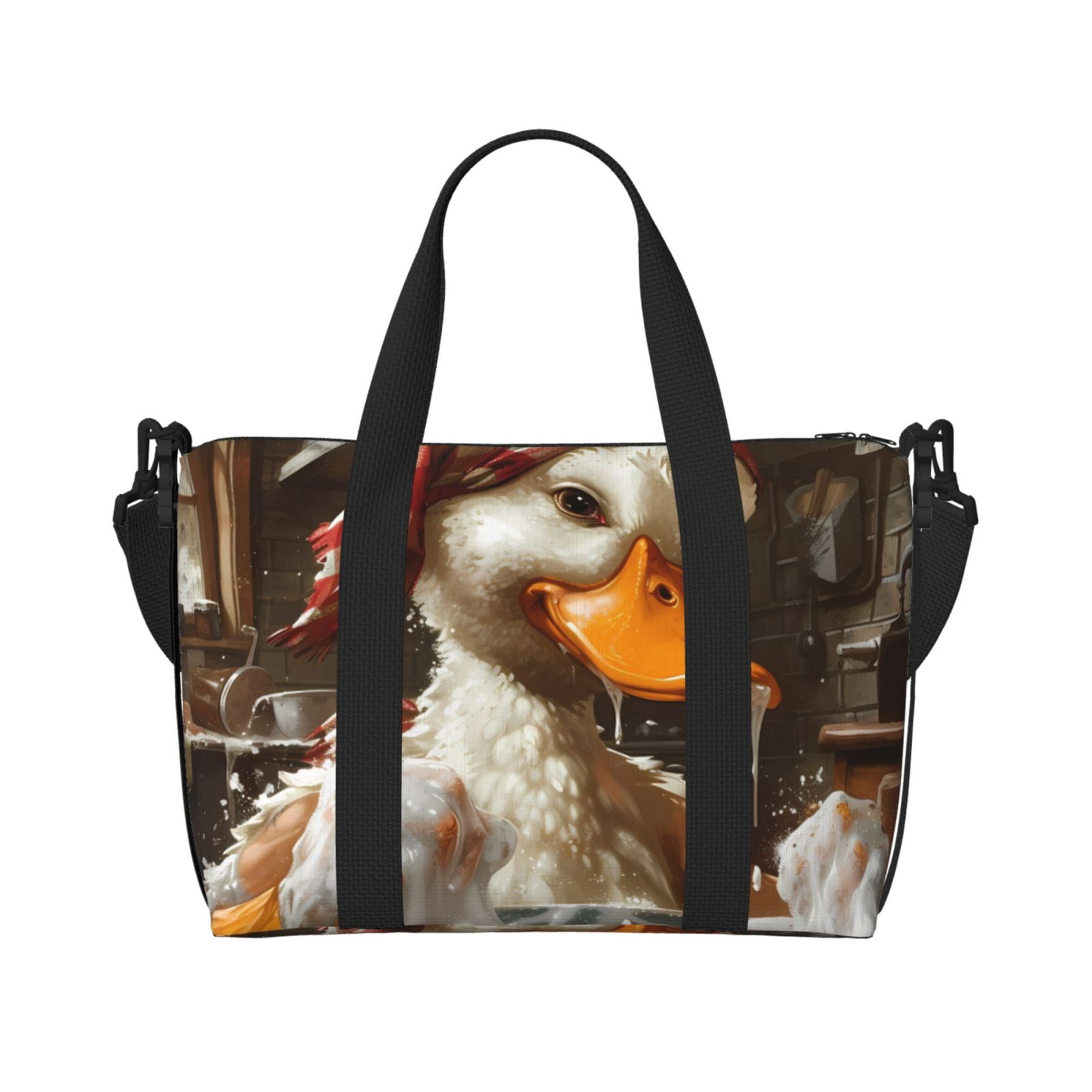 Travel Duffel Bag, Cartoon Scottish Duck Waterproof Carry On Overnight ...