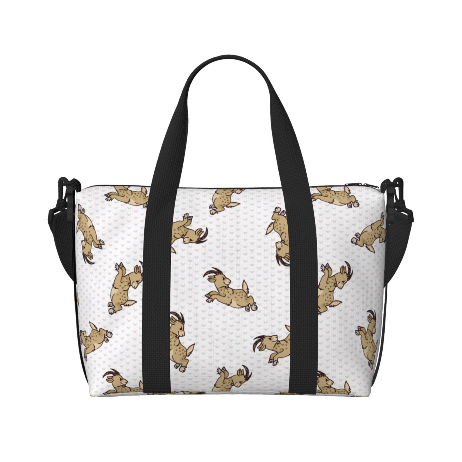 Travel Duffel Bag, Classic Cartoon Cute Goat_A Waterproof Carry On ...