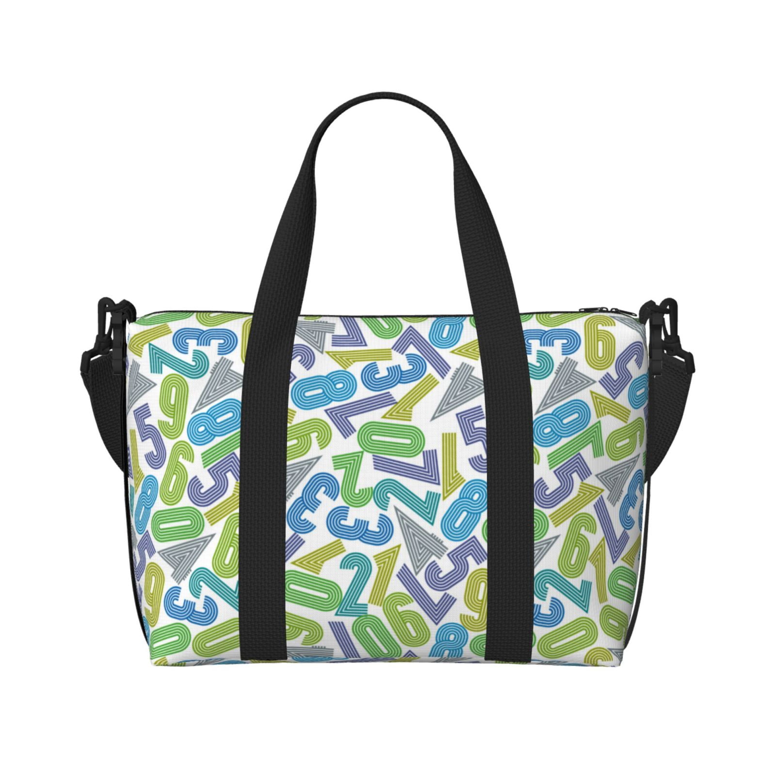 Travel Duffel Bag, Color Numbers Math Waterproof Carry On Overnight ...