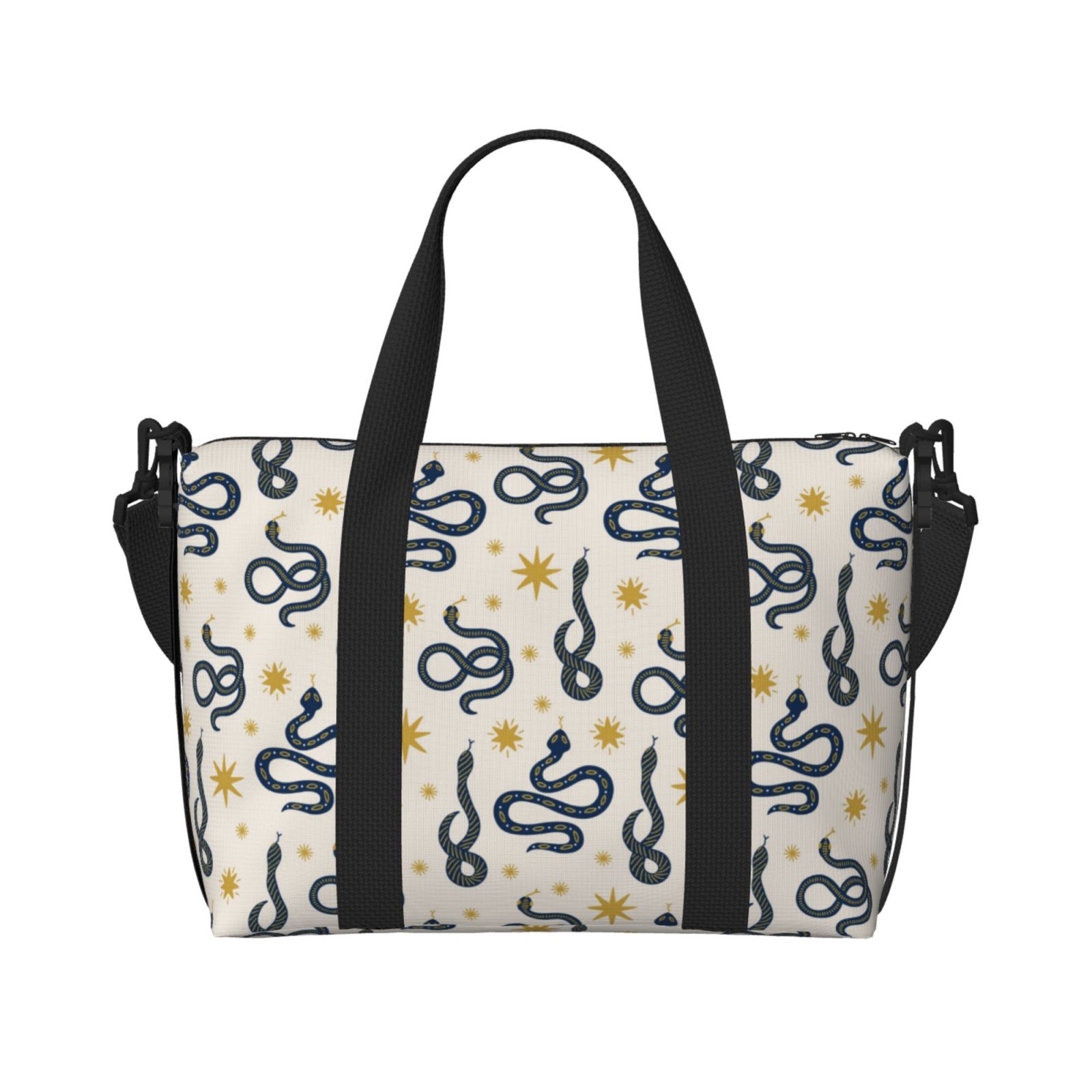 Travel Duffel Bag, Cute Cartoon Snake Stars Waterproof Carry On ...