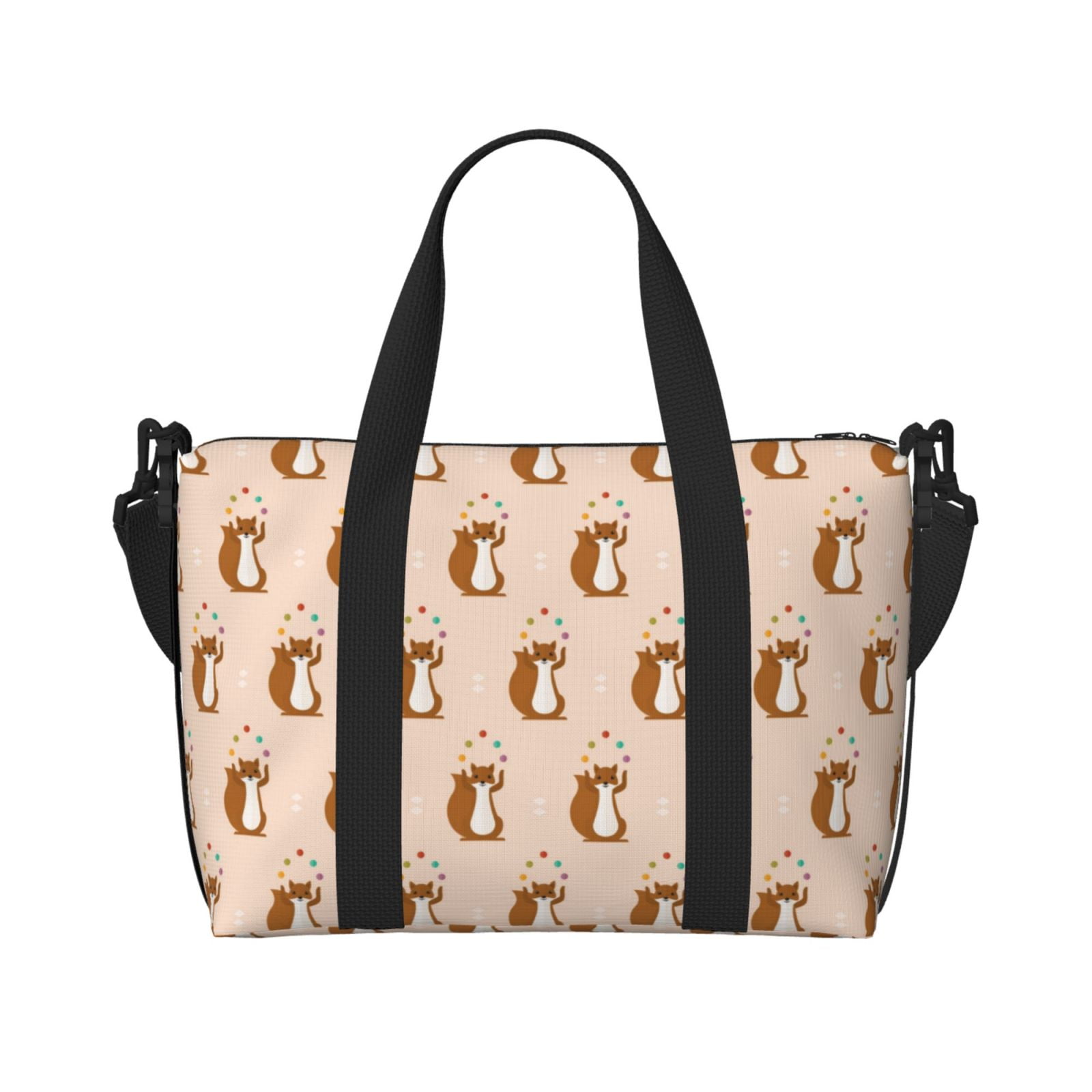 Travel Duffel Bag, Funny Cute Squirrel Juggling Waterproof Carry On ...