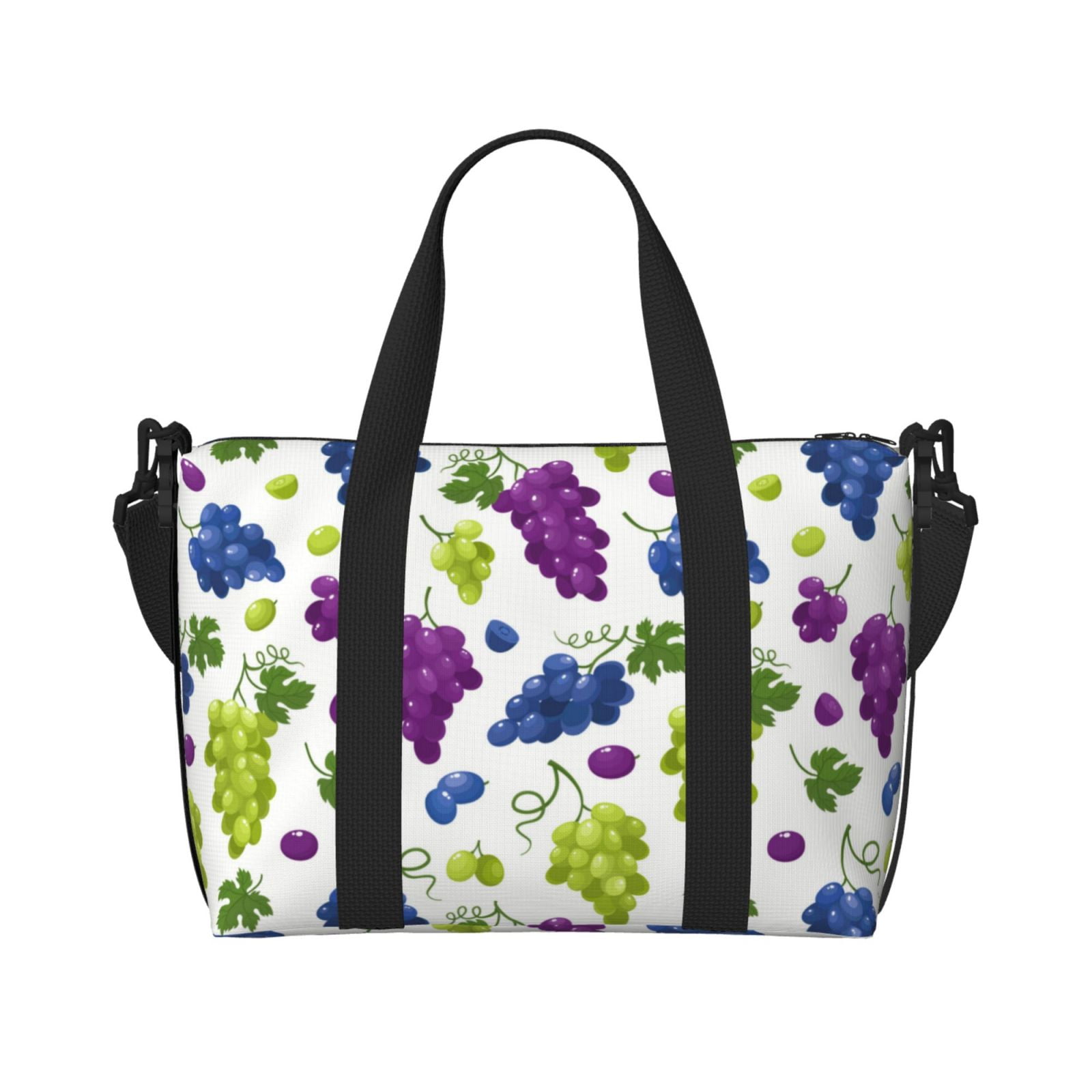 Travel Duffel Bag, Grape Colorful Waterproof Carry On Overnight Tote ...