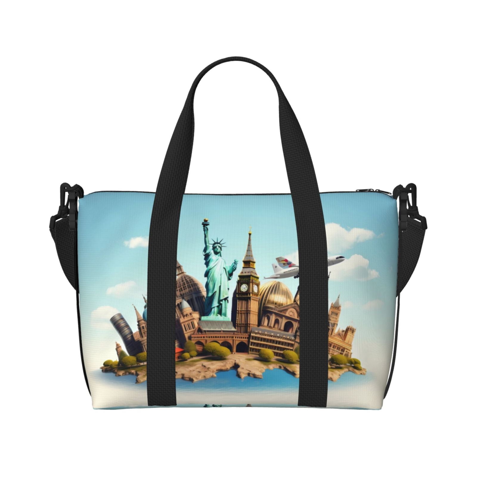 Travel Duffel Bag, Iconic Global Landmarks Waterproof Carry On ...