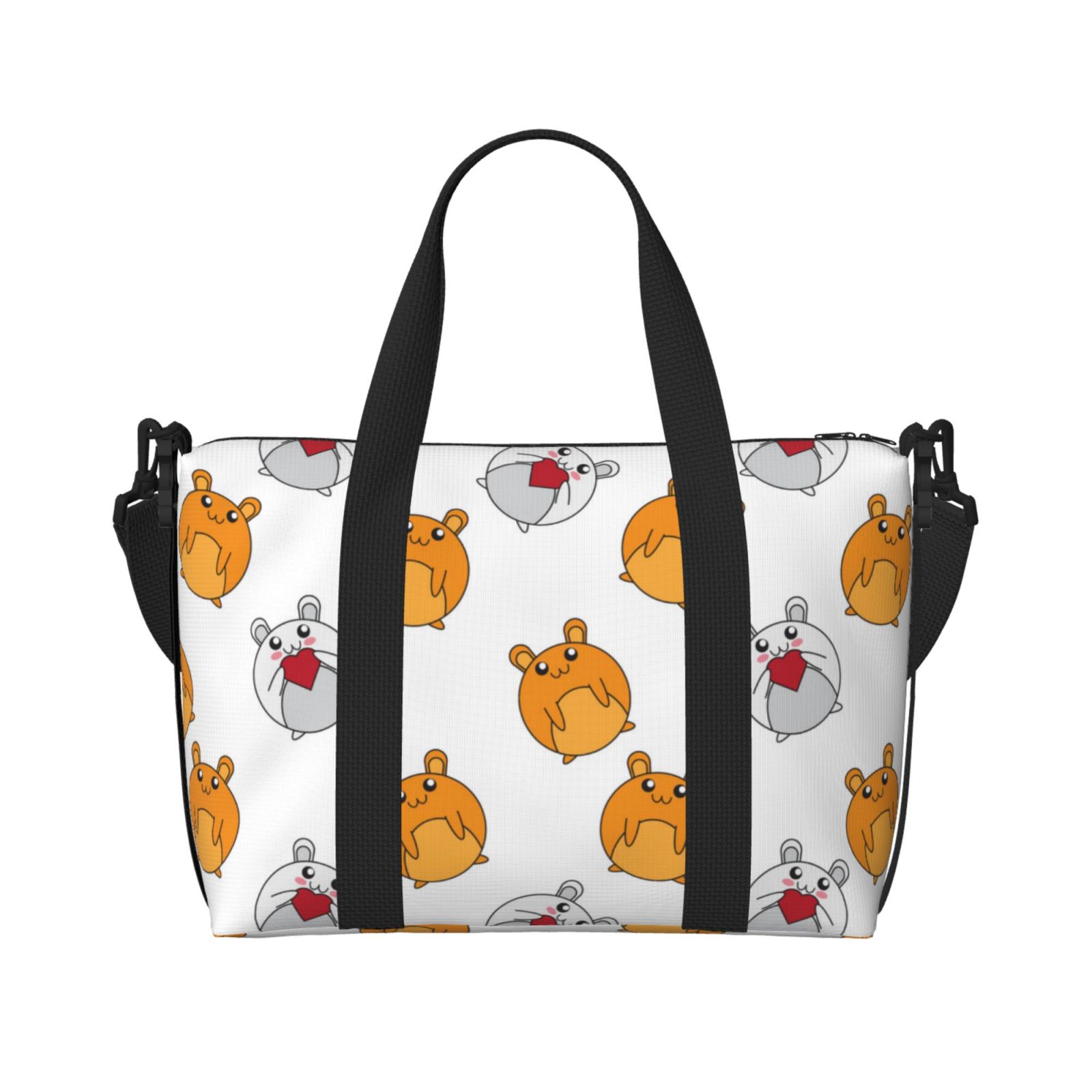 Travel Duffel Bag, Q Version Of Cute Hamster Love Waterproof Carry On ...