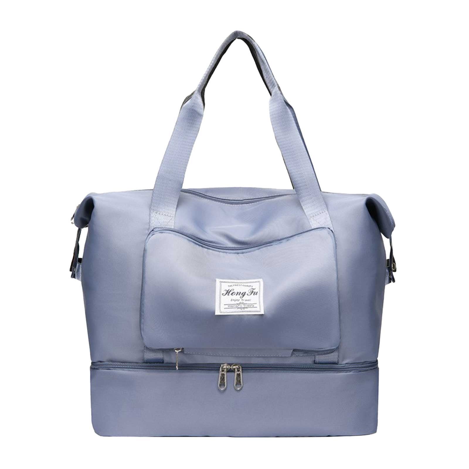 Travel Duffel Bag Sports Gym Bag With Separate Shoe Compartment Folding ...