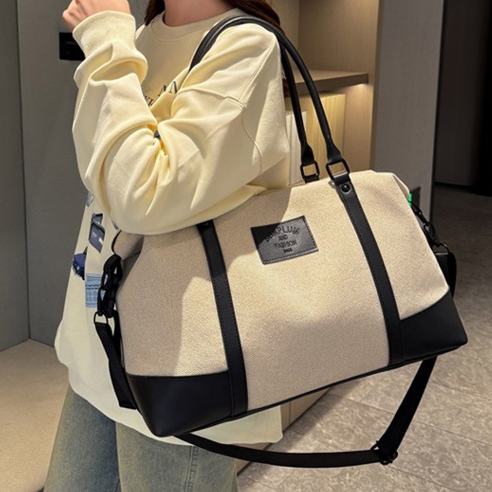 Travel Duffel Bag, Sports Tote Gym Bag with Shoulder Strap, Weekend and ...