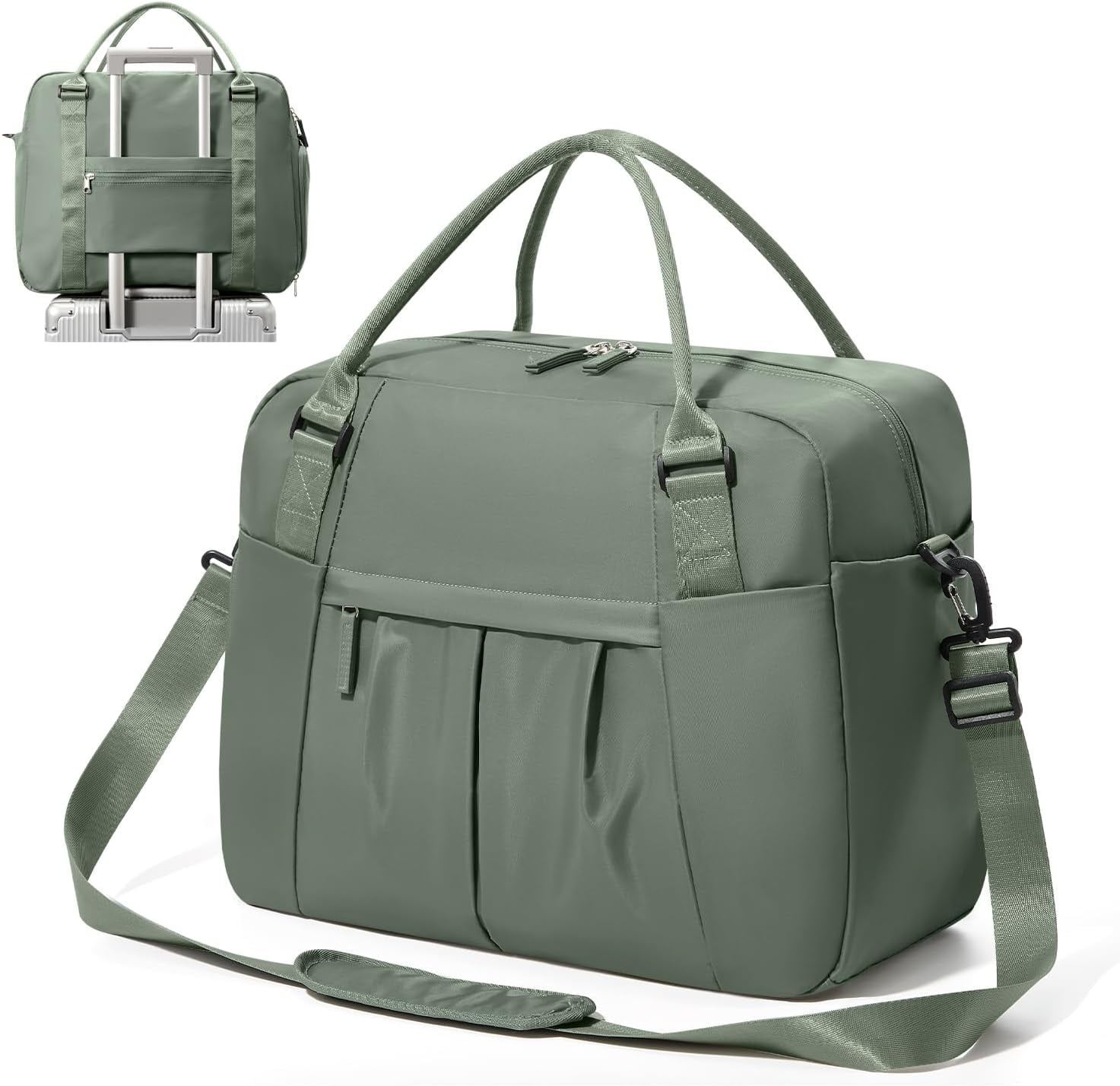Travel Duffel Bag with Shoe Compartment, Large Weekender Bags for Women ...