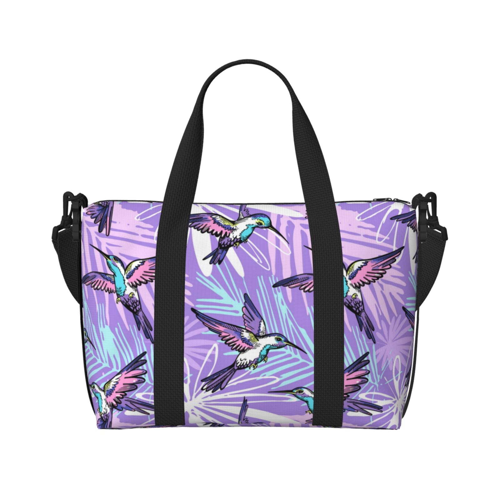 Travel Duffle Bag Abstract Hummingbird Purple Travel Tote Bags Carry on ...