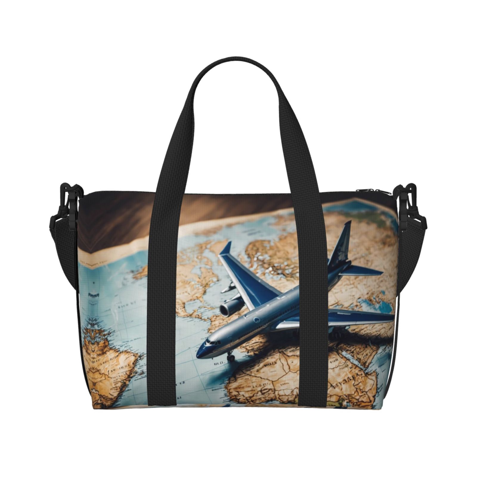 Travel Duffle Bag - Airplane World Map Adventure Weekender Bags for ...