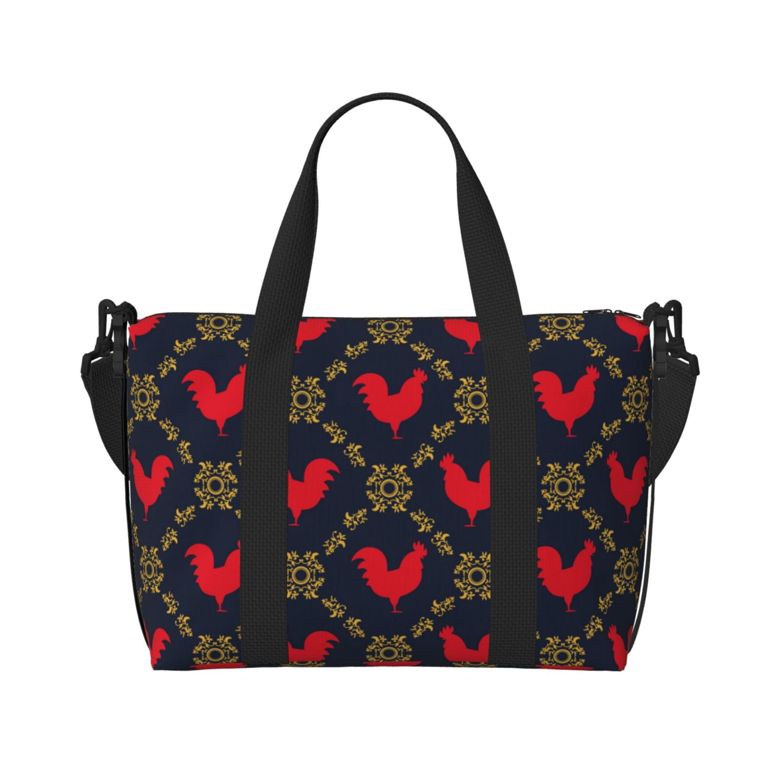 Travel Duffle Bag - Artistic Chicken Red Weekender Bags for Women/Men ...