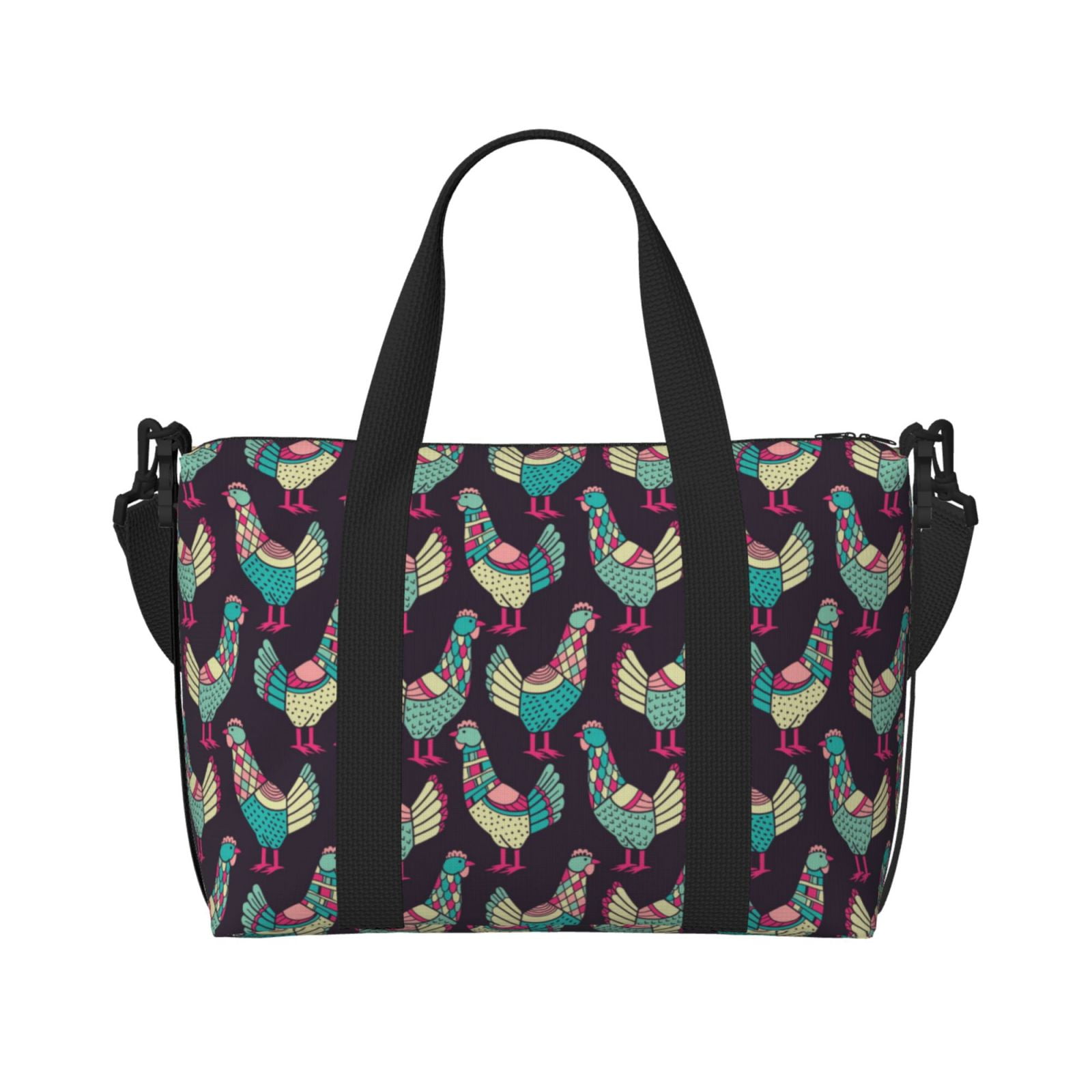Travel Duffle Bag Artistic Cute Chicken Multicolor Travel Tote Bags ...