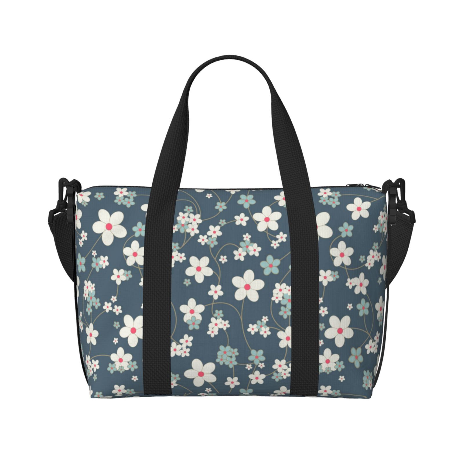 Travel Duffle Bag Blue Flower Travel Tote Bags Carry on Luggage ...