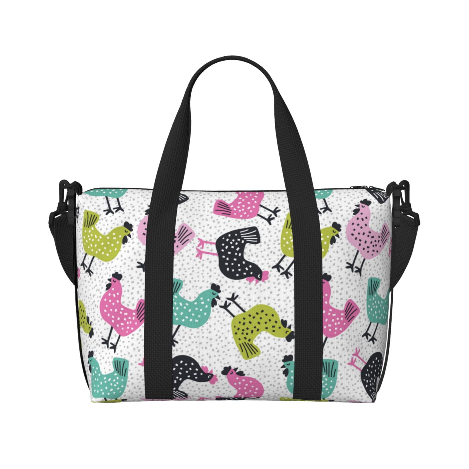 Travel Duffle Bag Bohemian Colorful Cute Chicken Travel Tote Bags Carry ...