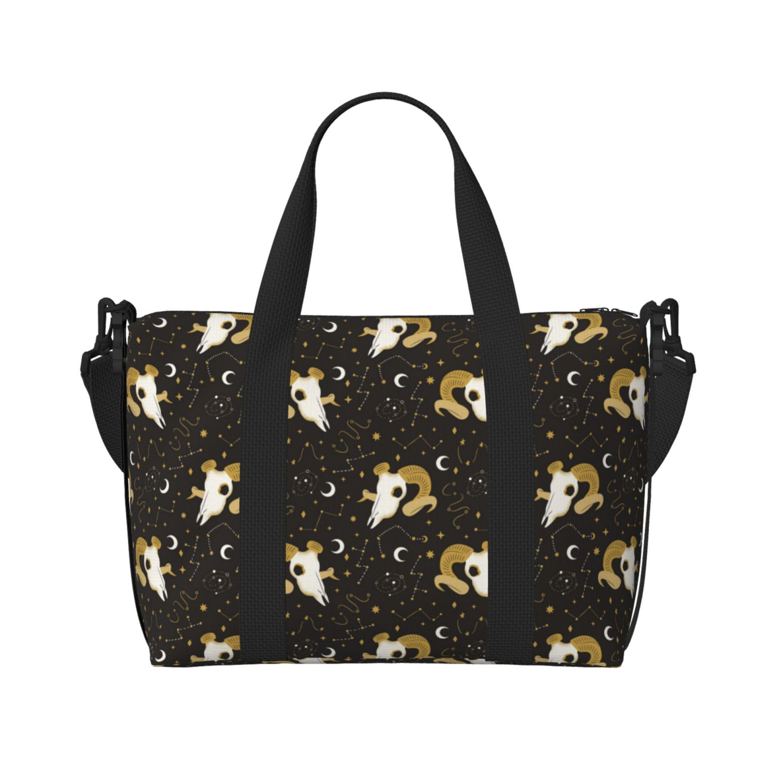 Travel Duffle Bag Bohemian Cool Goat Skull Travel Tote Bags Carry on ...