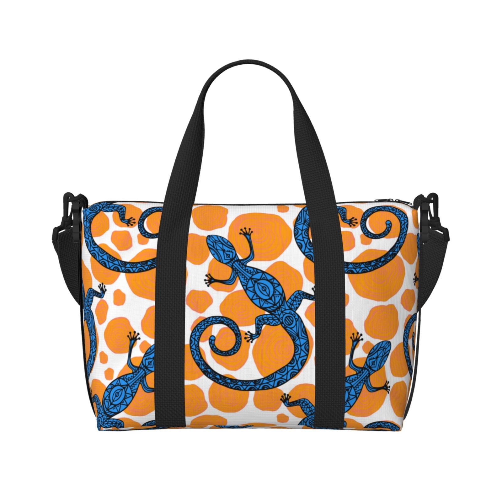 Travel Duffle Bag Bohemian Lines Gecko Lizards Travel Tote Bags Carry ...