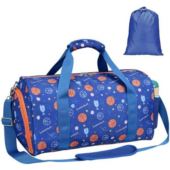 Travel Duffle Bag Boys - Waterproof Kids Gym Sports Bag for Overnight ...
