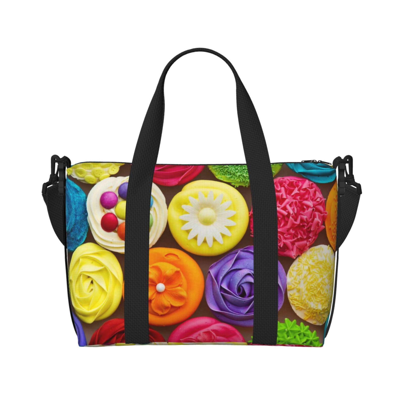 Travel Duffle Bag Brightly Colored Cupcakes Travel Tote Bags Carry on ...