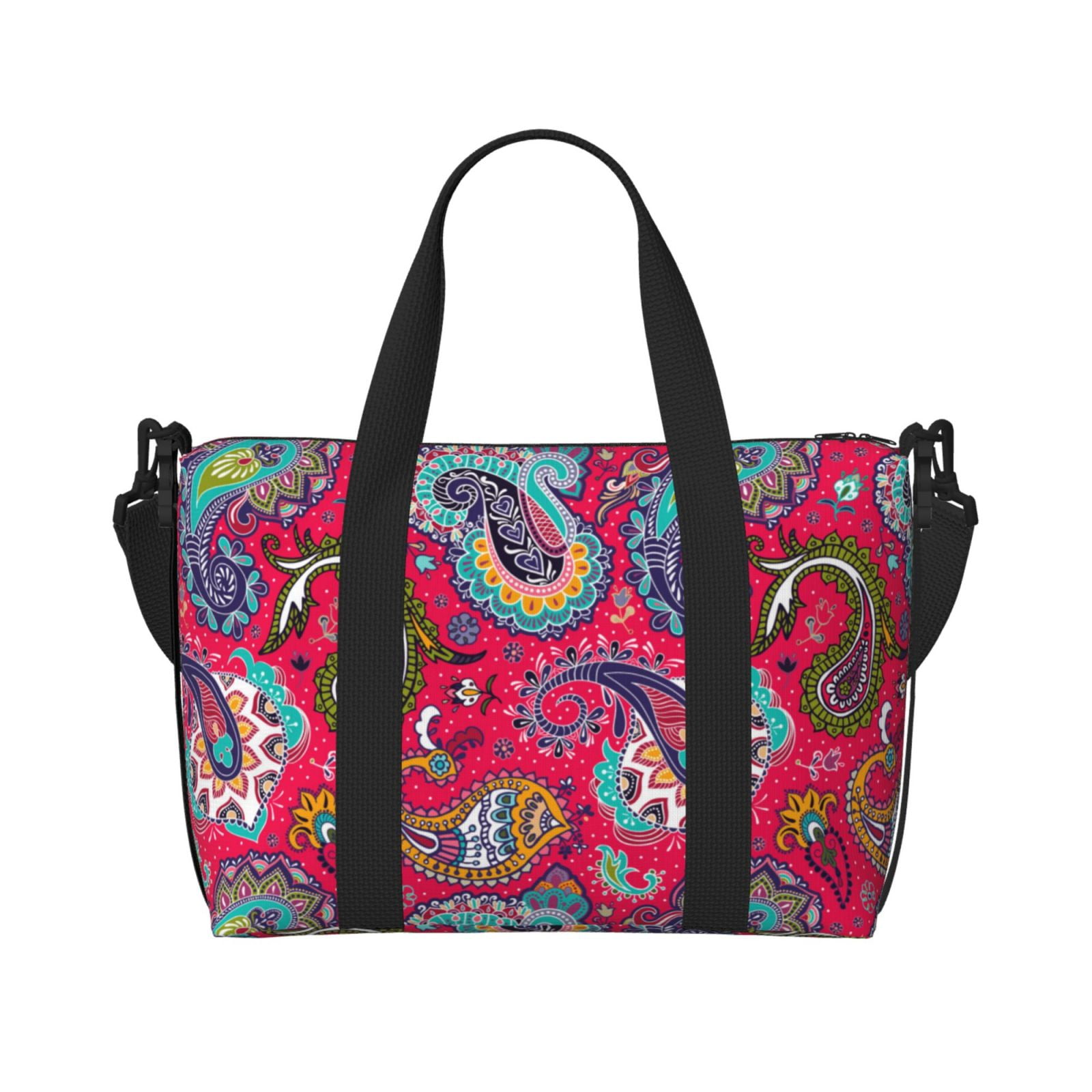 Travel Duffle Bag Brightly Colored Paisley Travel Tote Bags Carry on ...